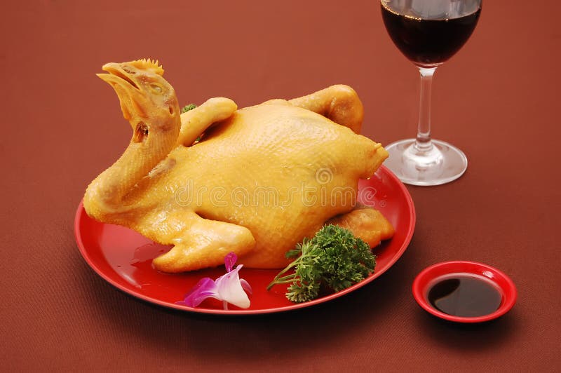 Chicken and wine stock photo. Image of vegetable, meal - 19976088
