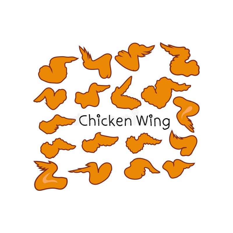 Chicken Wing Set Free Vector Illustration Stock Vector - Illustration ...