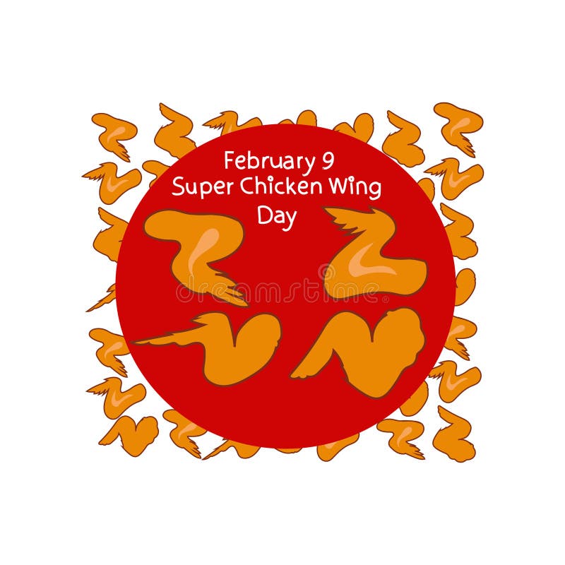 Chicken Wing Super Day Set Free Vector Illustration Stock Vector ...