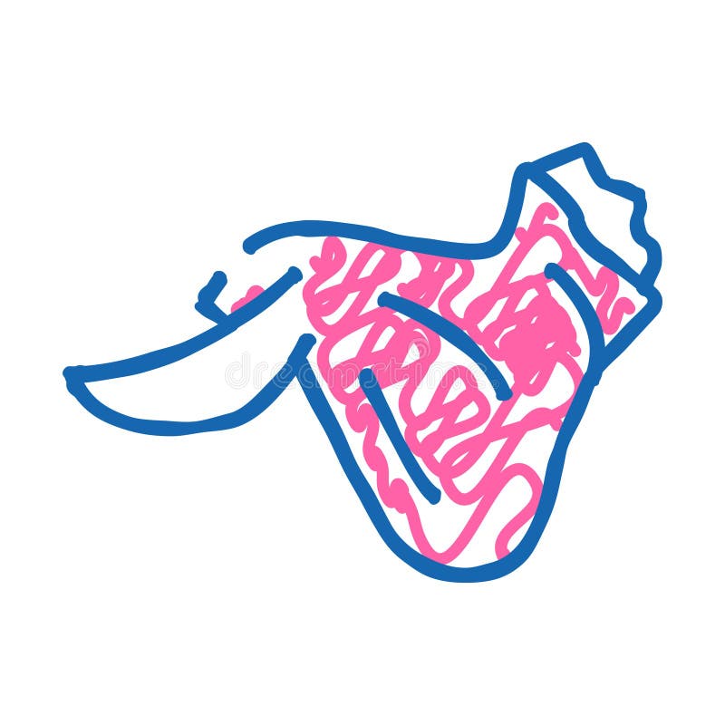 Chicken Wing with Three Phalanges Icon Doodle Illustration Stock Vector ...