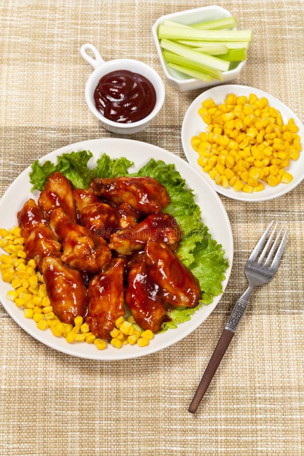 Chicken wings stock photo. Image of wing, fried, plate - 37587078