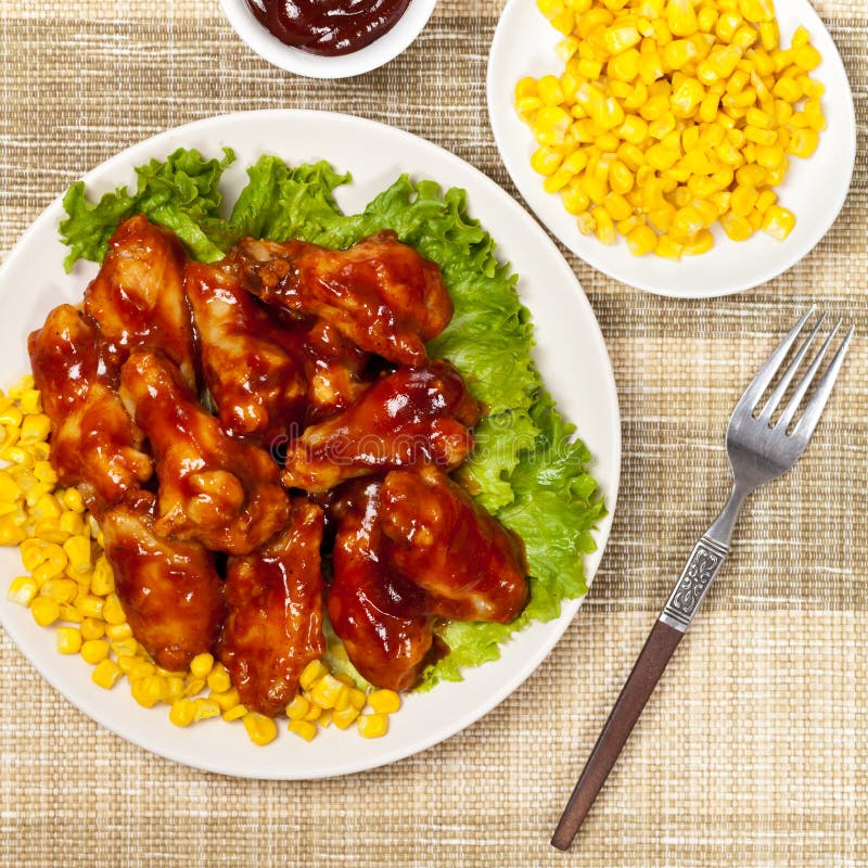 Chicken wings stock photo. Image of snack, cayenne, lettuce - 37587546