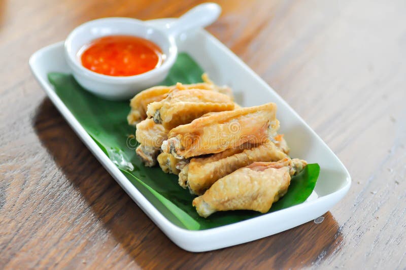 Chicken Wings or Deep Fried Chicken , Fried Chicken and Sauce Stock ...