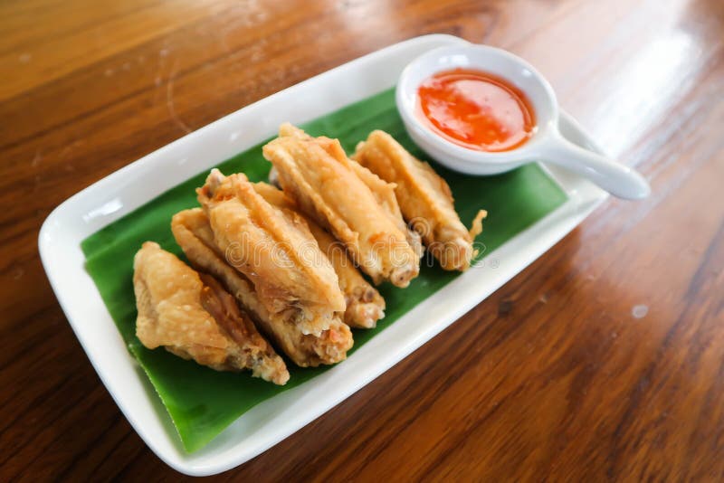 Chicken Wings or Deep Fried Chicken , Fried Chicken and Sauce Stock ...