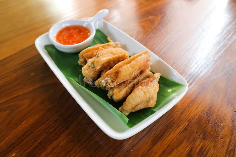 Chicken Wings or Deep Fried Chicken , Fried Chicken and Sauce Stock ...