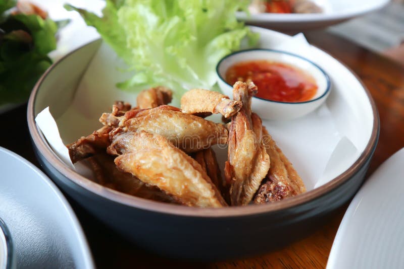 Chicken Wings or Deep Fried Chicken , Fried Chicken and Sauce Stock ...