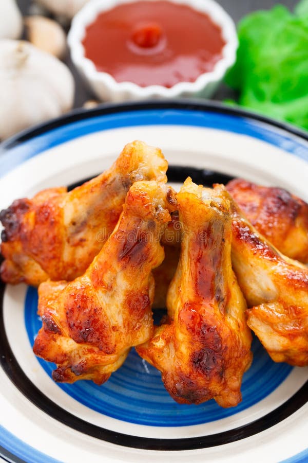 Chicken wings stock image. Image of plate, supper, dinner - 38820425