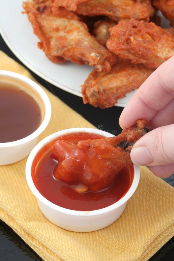 Chicken wings and dips stock photo. Image of plate, sauces - 8157810