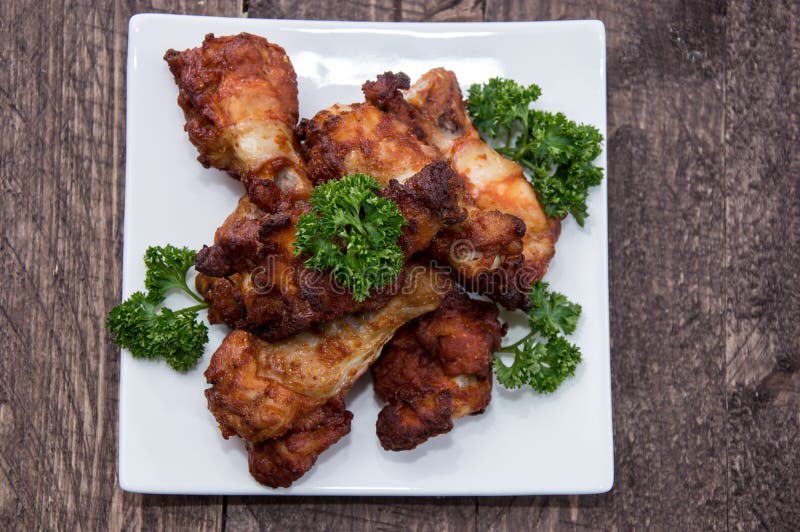 Chicken Wings on a plate stock image. Image of american - 28124537