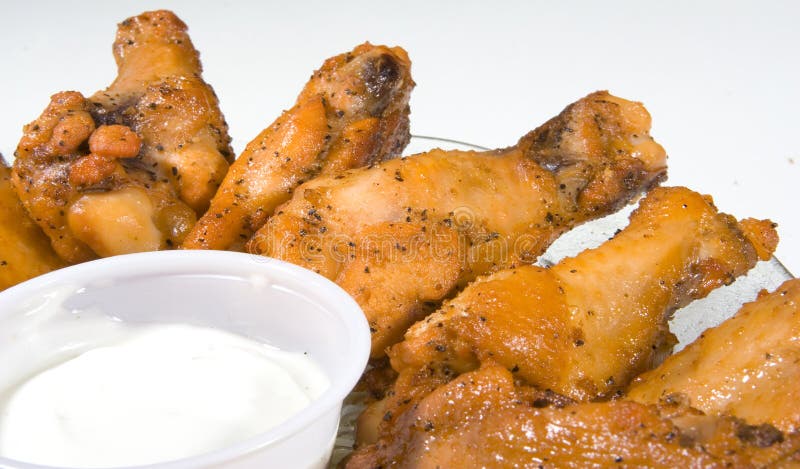 Chicken wings on plate stock image. Image of served, glazed - 3096571