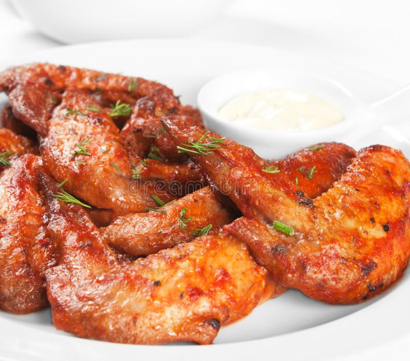 Smoked Chicken Wings and Legs Stock Image - Image of cooked, roasted ...