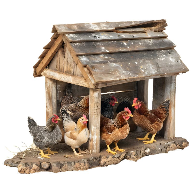 Chicken Wooden House on Transparent Background - Ai Generated Stock ...
