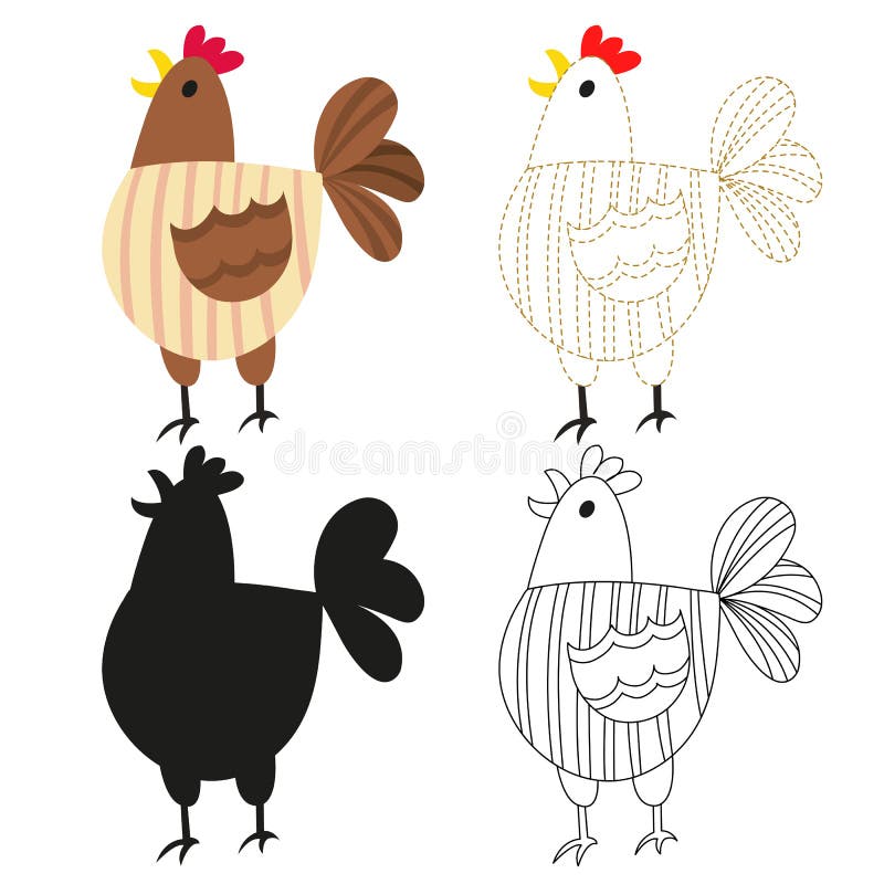 Chicken Worksheet Vector Design Stock Illustrations – 687 Chicken ...