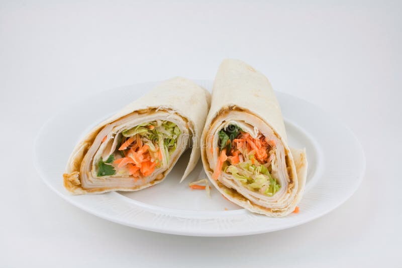 Chicken wraps stock photo. Image of wraps, tasty, sliced - 1884274