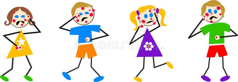 Chickenpox kids stock vector. Illustration of medical, clipart - 251985