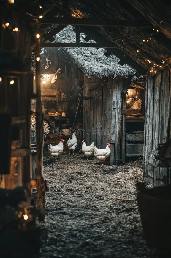Chickens in Barn stock photo. Image of group, agriculture - 378996306