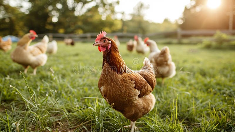 Chickens Broilers on the Farm. Selective Focus. Generative AI, Stock ...