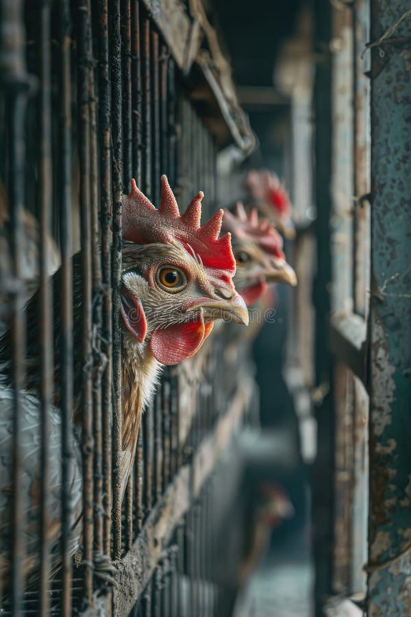Chickens in Cage stock photo. Image of generated, cage - 376279286