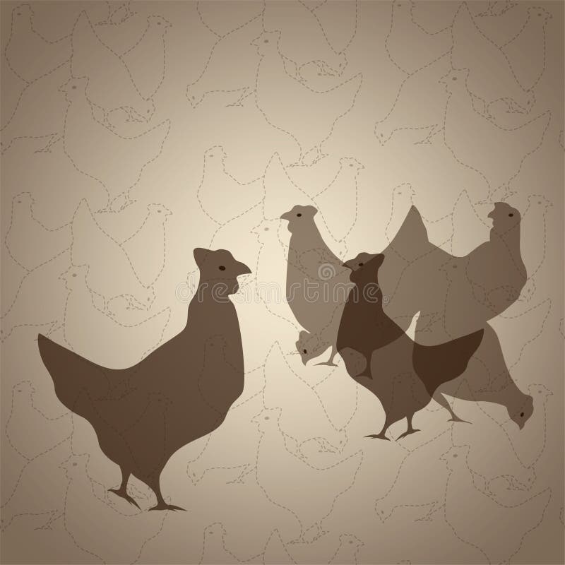 Fun Chickens Seamless Pattern Background Stock Vector - Illustration of ...