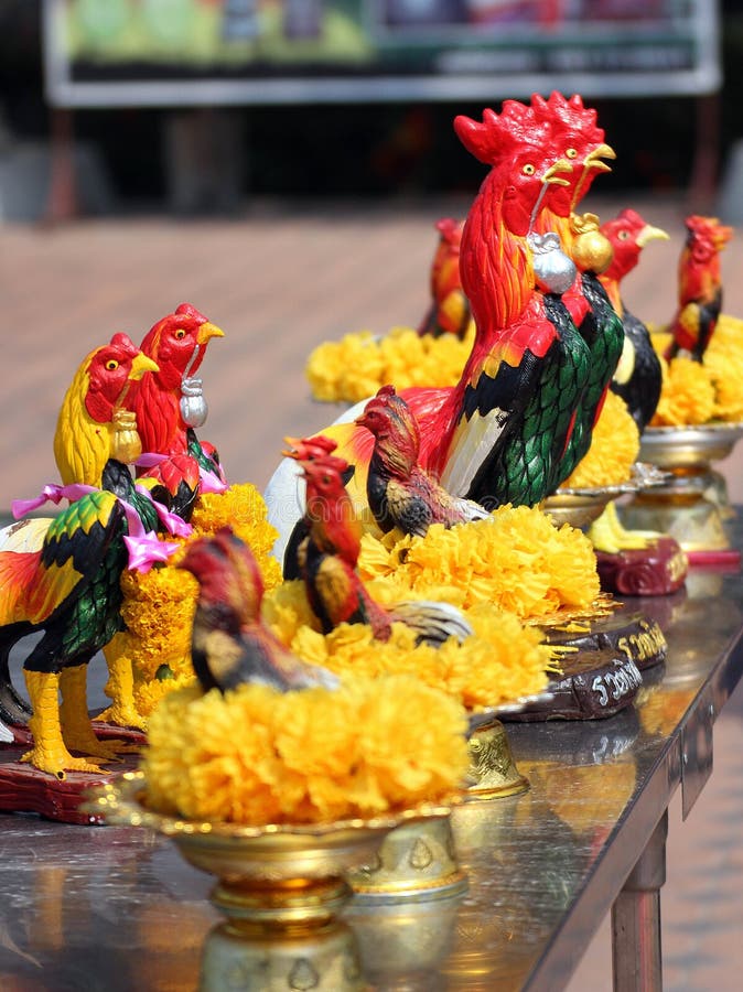 Chickens statue stock image. Image of craft, bird, artificial - 53073069