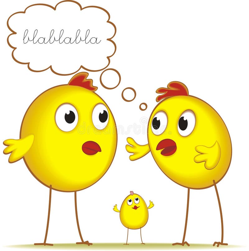 Chickens talking stock illustration. Illustration of talking - 10426103