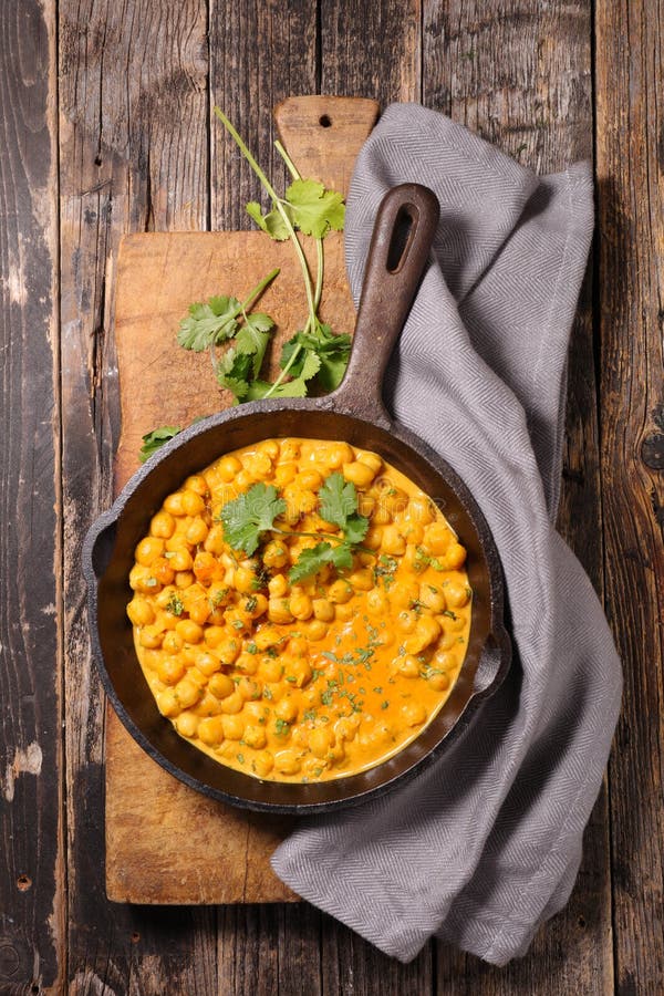 Chickpea with cream stock photo. Image of indian, casserole - 74088454