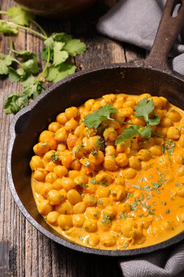 Chickpea with cream stock photo. Image of curry, meal - 72281784