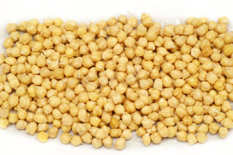 Chickpeas Isolated on White Background Stock Image - Image of dried ...