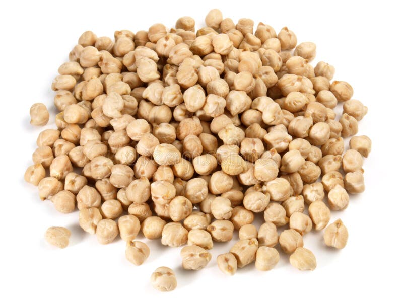 Chickpeas on White Background - Isolated Stock Photo - Image of fresh ...