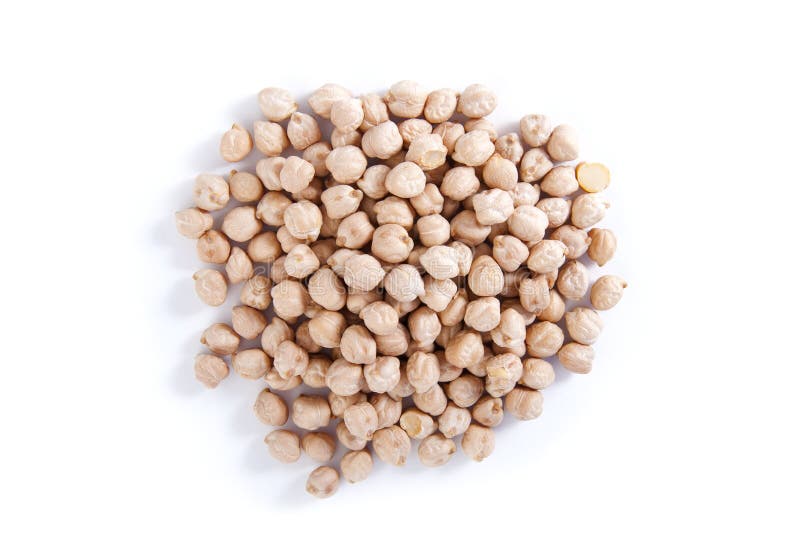 Chickpeas on a White Background. Stock Photo - Image of round, diet ...