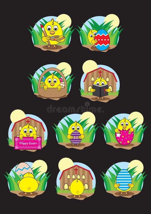 Chicks Collection. Vector Illustration Decorative Design Stock Vector ...