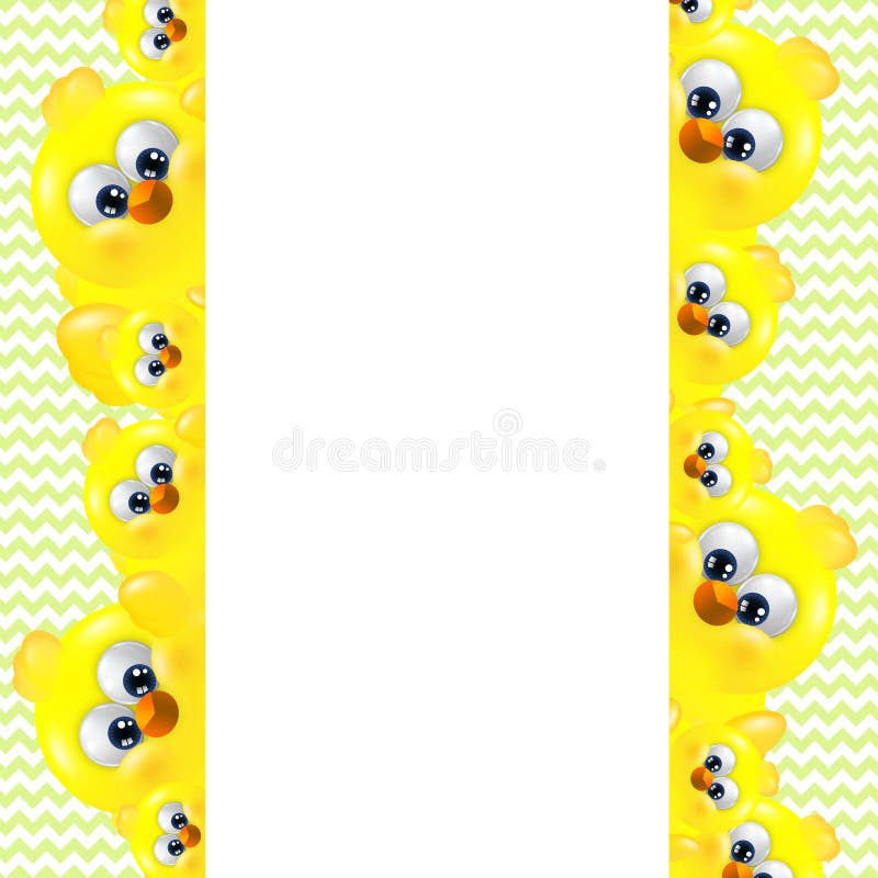 Chicks Looks from Behind Banner with Place for Text Stock Illustration ...