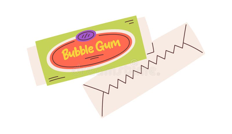 Chicle de chicle ilustración del vector. Ilustración de burbuja - 278747422