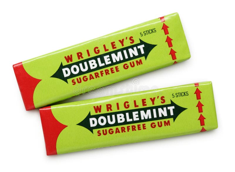 Chicle Sin Azúcar Del ` S Doublemint De Wrigley Imagen editorial ...