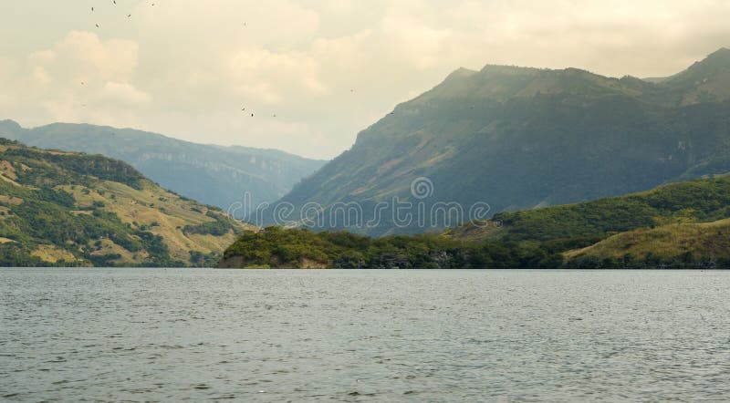 Chicoasen Dam in Chiapas Mexico Stock Photo - Image of birds, water ...