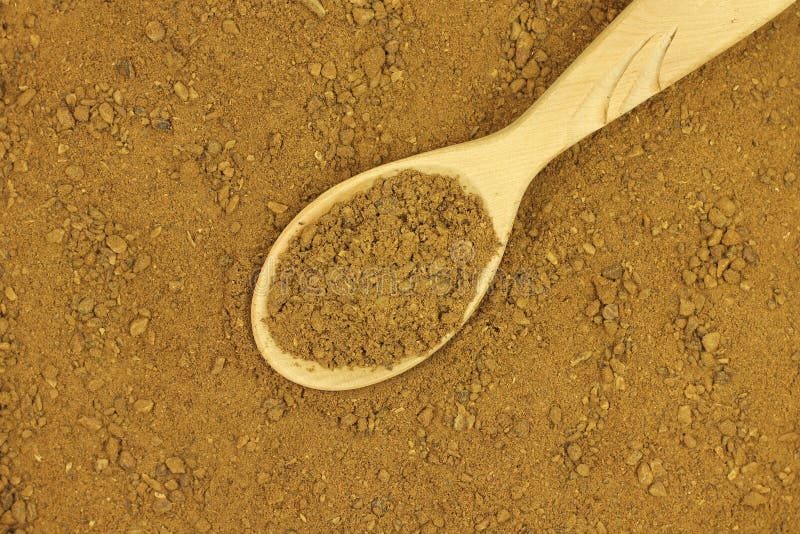 Chicory Powder in a Wooden Spoon Background Stock Image - Image of ...