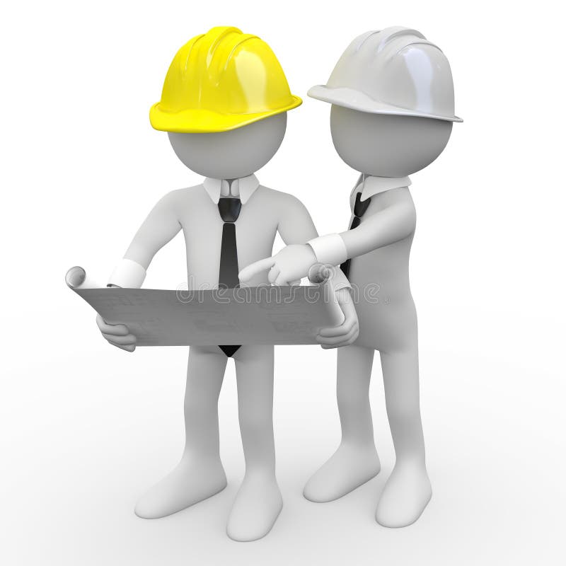 Architect stock vector. Illustration of foreman, drawing - 55293292