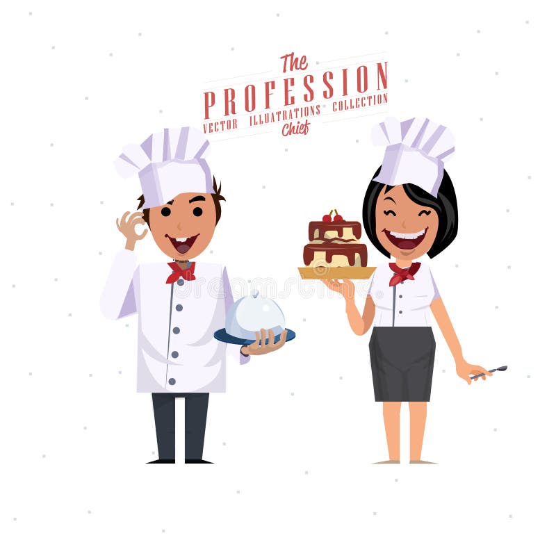 Chief - stock illustration. Illustration of couple, cartoon - 57501159