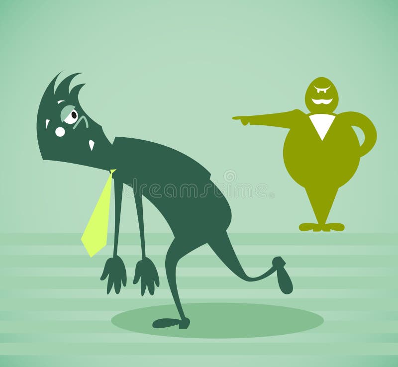 The Chief Dismisses the Employee. Stock Vector - Illustration of ...