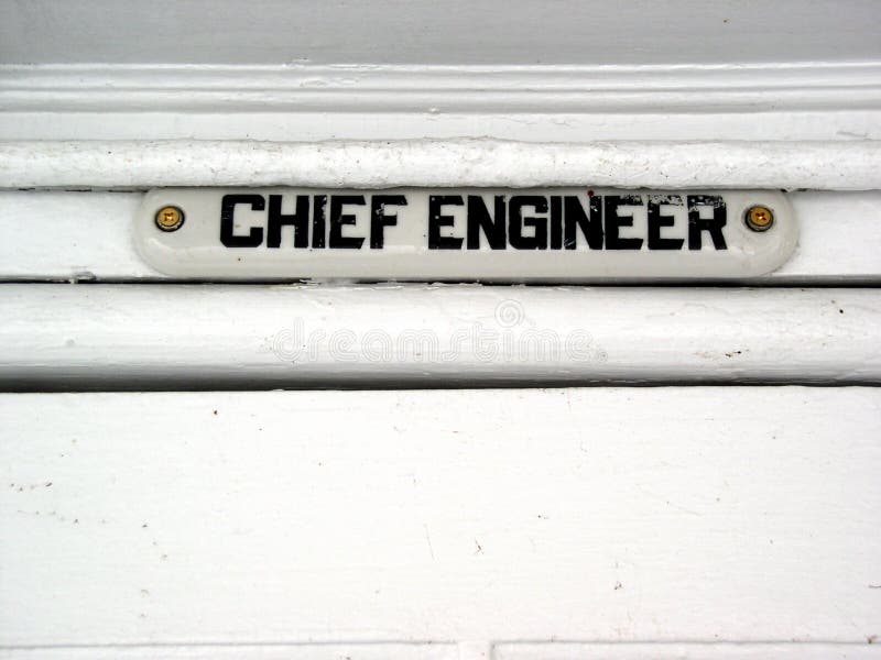 Chief Engineer of ship stock photo. Image of chief, sign - 16638