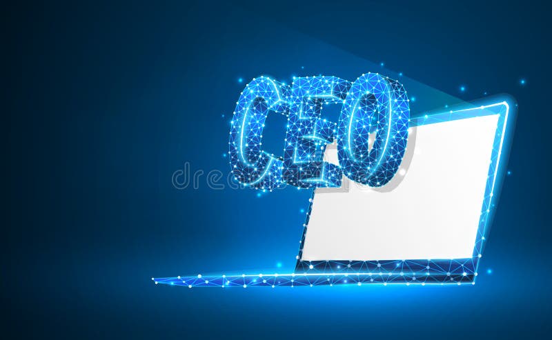 Chief Executive Officer, CEO on White Notebook Screen. Device ...