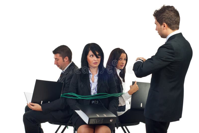 Chief Force Employees To Work Stock Photo - Image of forced, chief ...