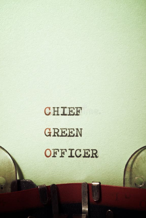 Chief Green Officer stock image. Image of abbreviation - 230896883