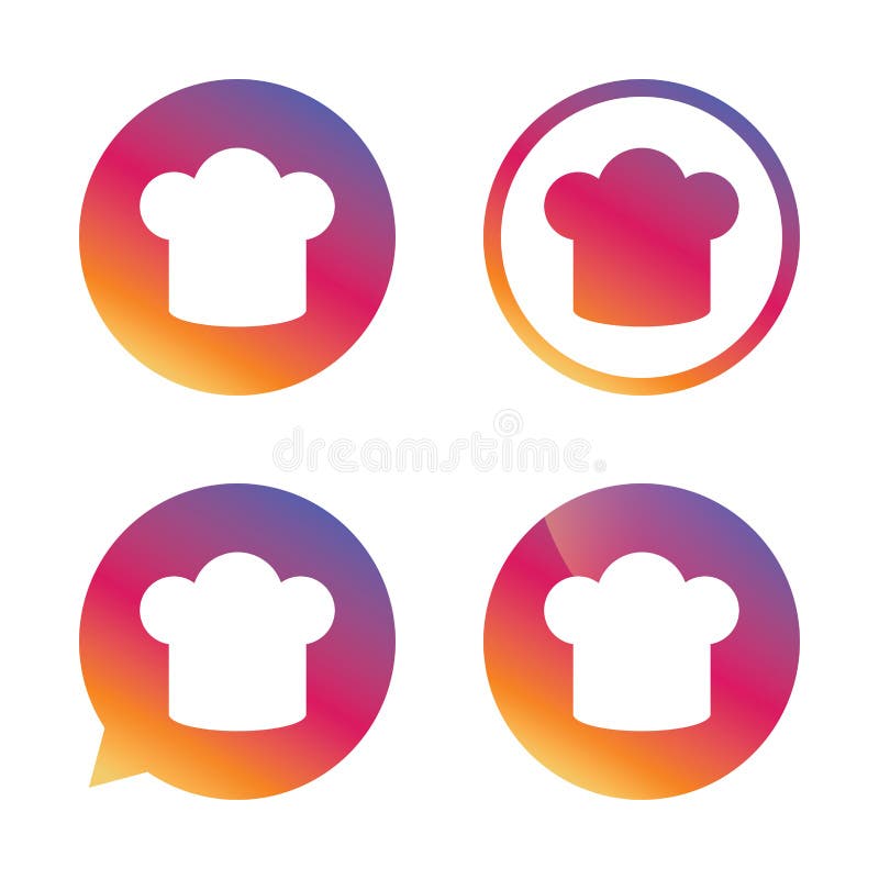 Chief Hat Sign Icon. Cooking Symbol Stock Illustration - Illustration ...