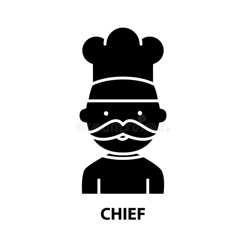 Chief Icon, Black Vector Sign with Editable Strokes, Concept ...