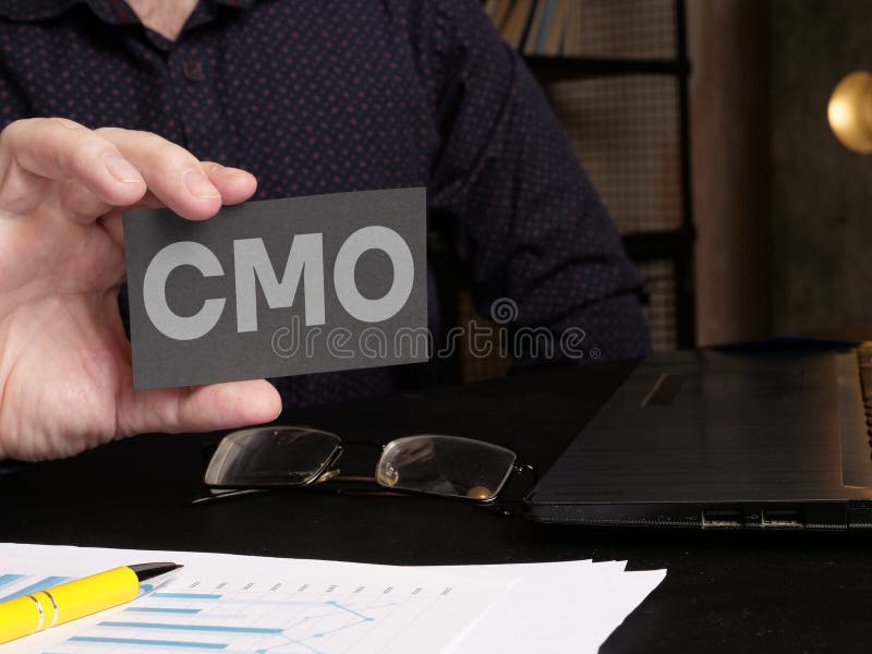Chief Marketing Officer CMO is Shown Using the Text Stock Photo - Image ...
