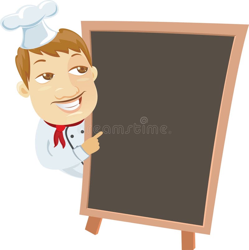 Chief and menu blackboard stock vector. Illustration of cafe - 21277862