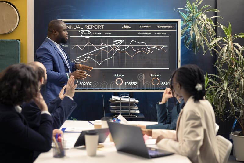 Chief Operating Officer Presenting Project Updates and Resource ...