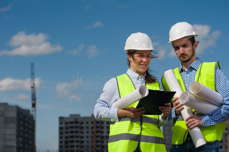 The Chief Project Engineer and the Foreman Agree on the Construction ...