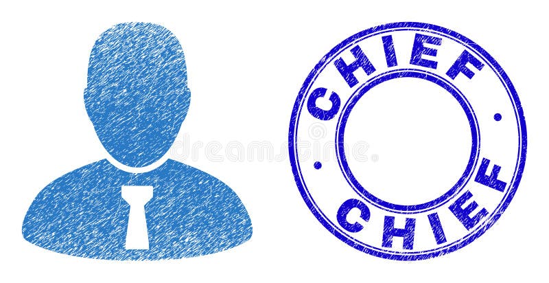 Textured Chief Stamp and Grunge Textured Chief Icon Stock Vector ...